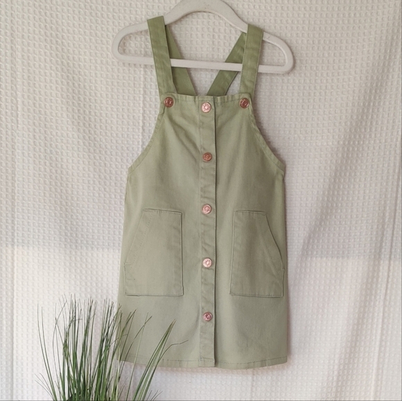 CBG | Dresses | Cbg Little Girls Green Overalls Dress Size 4 | Poshmark